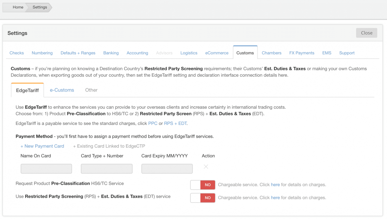 How to get started using Tariff Tools within Shopify via EdgeCTP